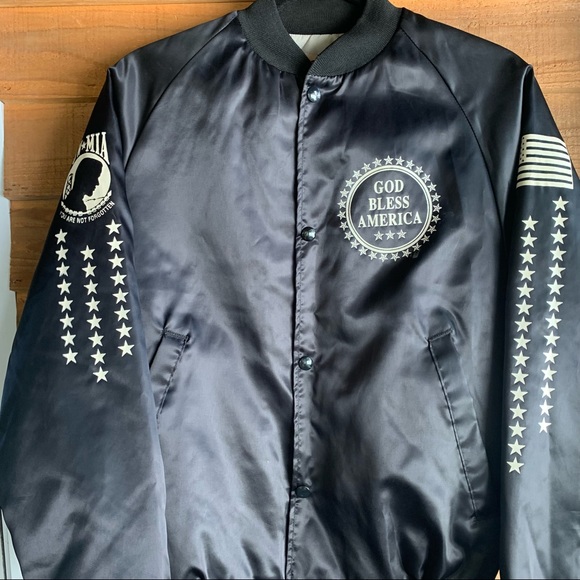 Westark | Jackets & Coats | Vintage Powmia Westark Usa Veterans Bomber ...